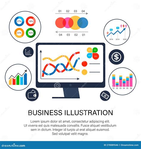 Online Marketing Financial Report Chart Data Analysis Laptop With Data Chart Company Profile