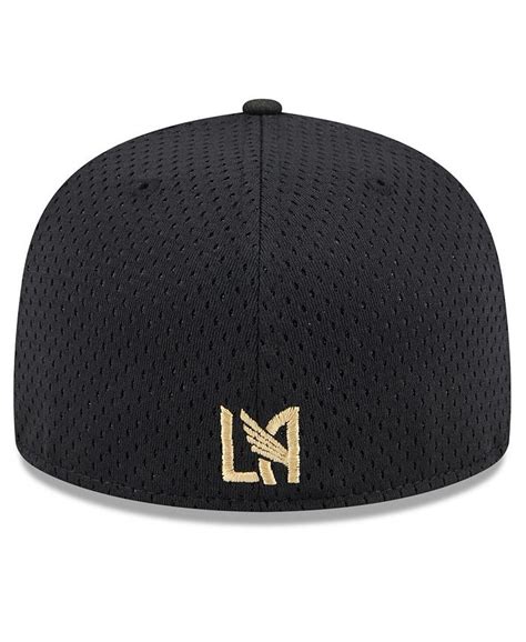 New Era Mens Black Lafc Throwback Mesh 59fifty Fitted Hat Macys