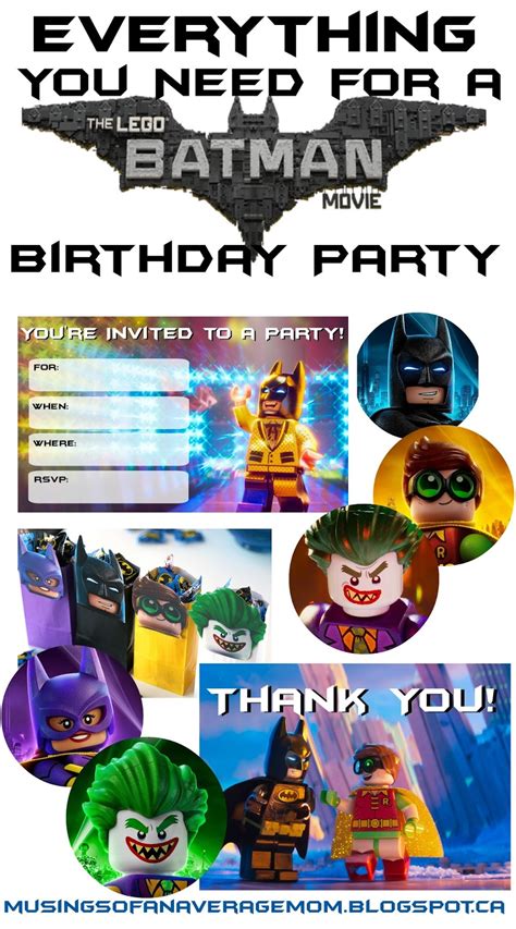Musings Of An Average Mom Lego Batman Thank You Cards