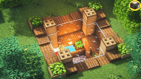 Minecraft How To Build A Day 1 Starter House Easy Underground House