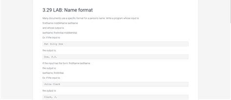 Solved 3 29 LAB Name Format Many Documents Use A Specific Chegg