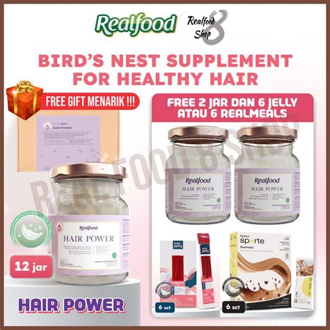 Jual Realfood Hair Power 12 Jar Bird Nest Sarang Burung Walet