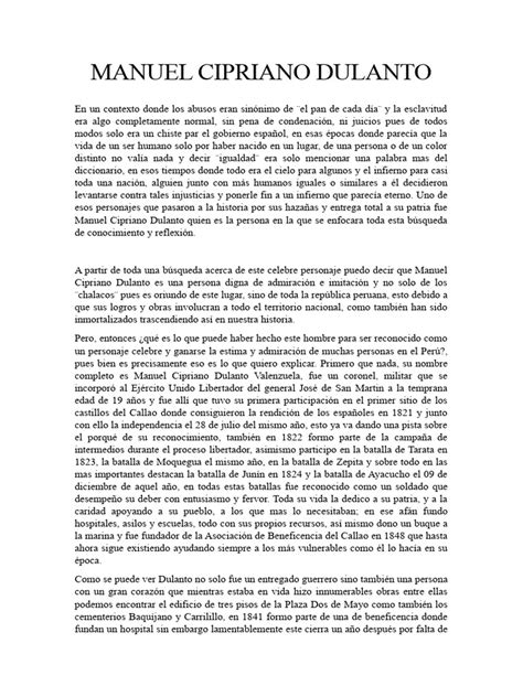 Manuel Cipriano Dulanto Docx Dannna Orizano Pdf