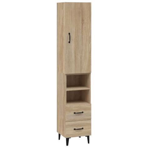 FHE Buffets bahuts Buffet haut Chêne sonoma 34 5x34x180 cm Bois d