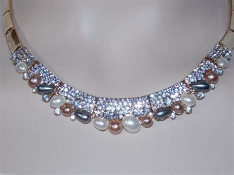 Wedding Bridal Set Silver Necklace Earrings Set With White Pearl And