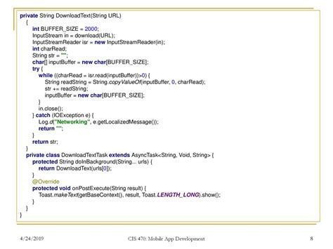 cis 470 mobile app development ppt download