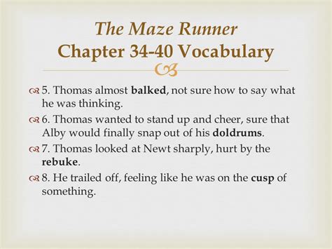 Maze Runner Chapter 1