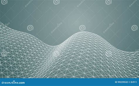 Wireframe Polygonal Landscape Stock Vector Illustration Of Landscape Graphic