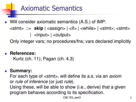 Ppt Axiomatic Semantics Powerpoint Presentation Free Download Id