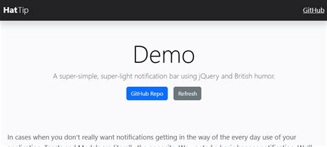 Free Javascript Notification Bar Hat Tip Jdm Digital