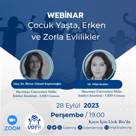 Çocuk Yaşta Erken ve Zorla Evlilikler Webinarına Davetlisiniz UDER