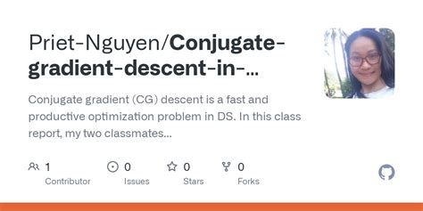 Github Priet Nguyenconjugate Gradient Descent In Matlab Conjugate