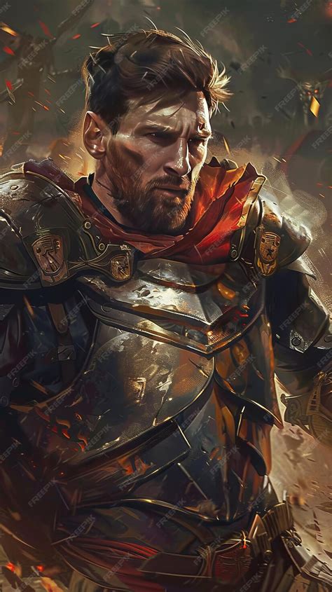 Premium Photo Portrait Of A Medieval Knight In Armor Fantasy Painting
