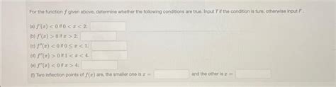Solved For The Function F Given Above Determine Whether The Chegg