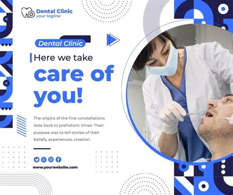 Free Pattern Dental Clinic Facebook Post Template