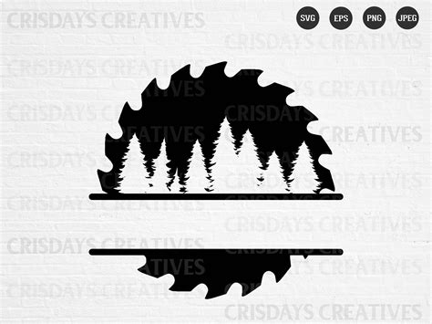 Wood Saw Blade Svg Logger Svg Wood Blade Svg Wood Saw Blade With Trees Lumberjack Svg Png