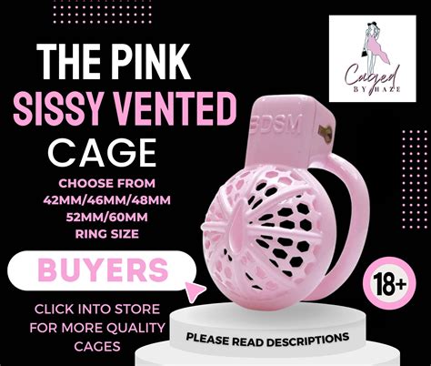 Pink Sissy Vented Clitty Chastity Cage Adult Sex Toy Cock Cage 5 Cock