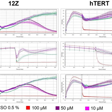 Cell Index Ci And Normalized Cell Index Nci For 12z And Htert Cells