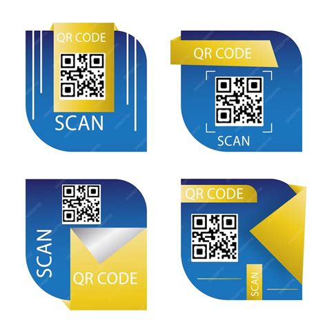 Premium Vector Qr Code Label Set