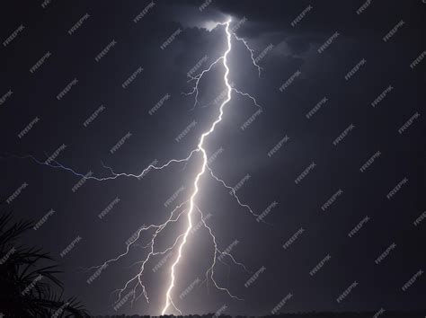 Premium Photo Electrifying Illumination Flash Of Lightning On A Dark Background For Creative
