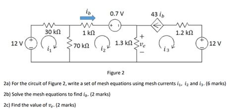 Solved Figure A For The Circuit Of Figure Write A Set Chegg