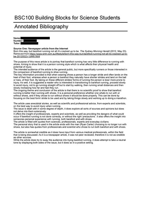 Ann Bib Annotated Bibliography For Bsc100 Done In 2019 Name Amy