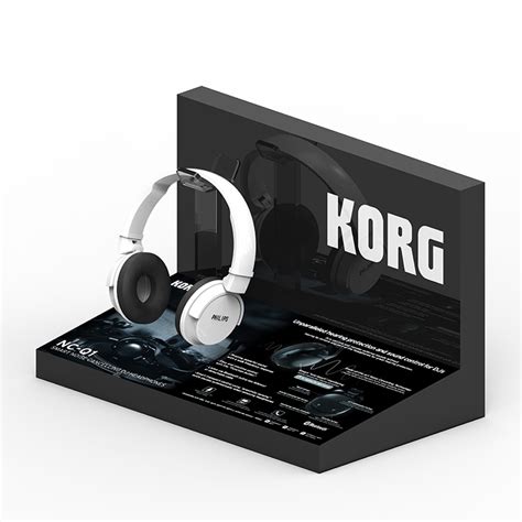 Countertop Earphone Stand Acrylic Holder With 4 Reflective Led Letters