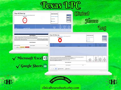 Texas Lpc Clinical Hours Tracker Supervision Template For Licensed Professional Counselor Intern