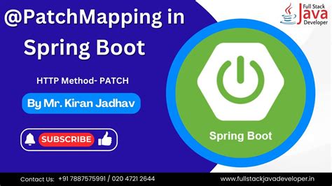 Patchmapping In Spring Boot Learn With Mr Kiran Jadhav Youtube