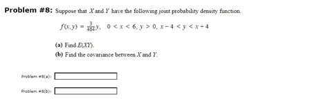 Solved Problem 8 Suppose That X And Y Have The Following Joint