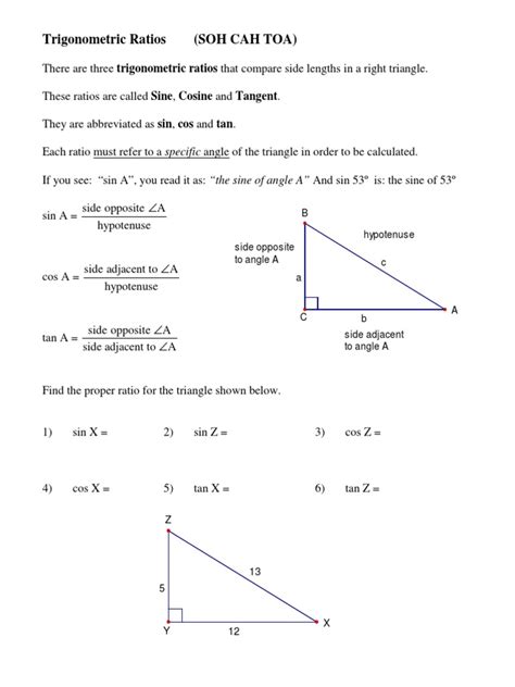 Trigonometry Topics Pdf Trigonometric Functions Triangle