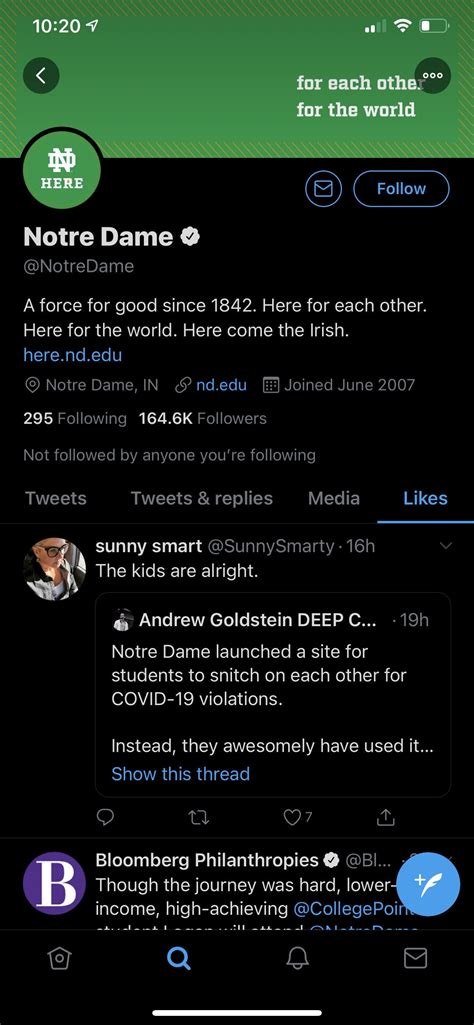 Notre Dames Twitter Account Liked A Quote Tweet Praising The Viral