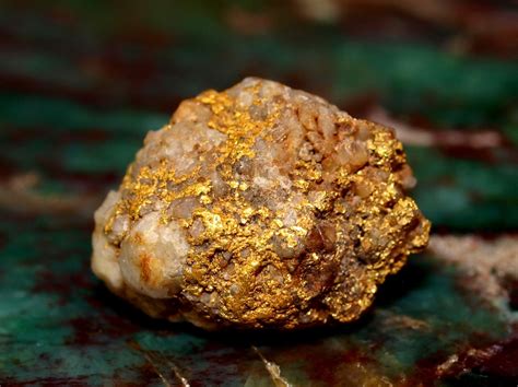 Gold Quartz Specimen Raw Gold In Quartz From Arizona Genuine Mineral