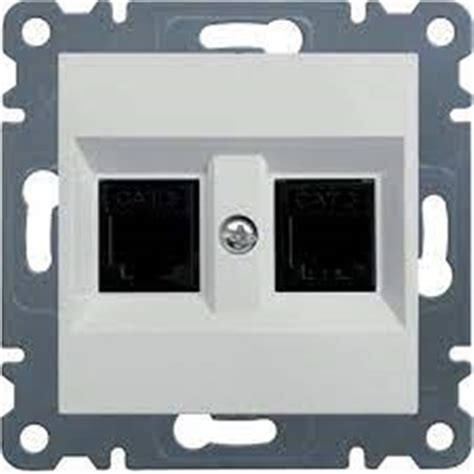 Toma Doble Telefono RJ Hager Lumina Intense WL Blanco