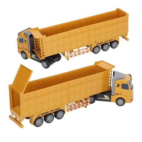 Drfeify Modèle de camion porte conteneur Modèle de Camion Conteneur à L échelle Simulation