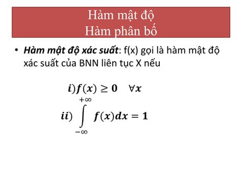 Biến ngẫu nhiên liên tục Xác suất thống kê PPT