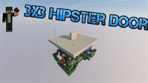 Minecraft Redstone 3x3 Hipster Door Youtube