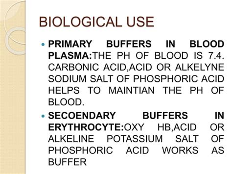 Application Of Buffersbuffers Equation And Buffer Capacity Ppt