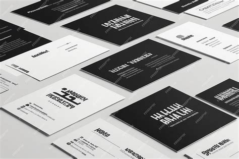 Premium Photo Modern Business Card Typography Hierarchy