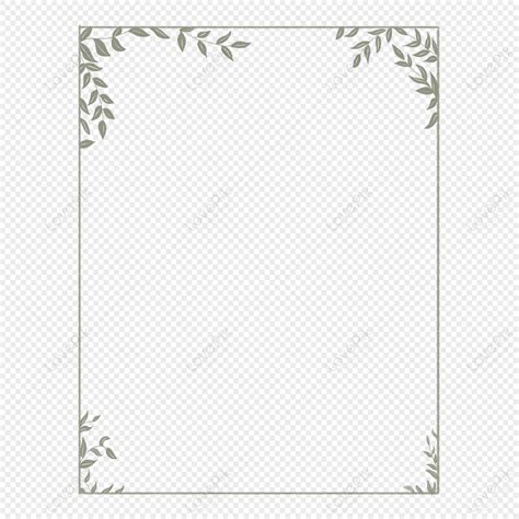 Hand Drawn Leaves Rectangle Border Rectangle Frame Rectangle Border