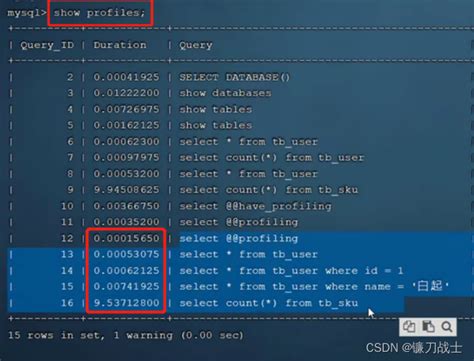 MySQL之sql性能分析 CSDN博客