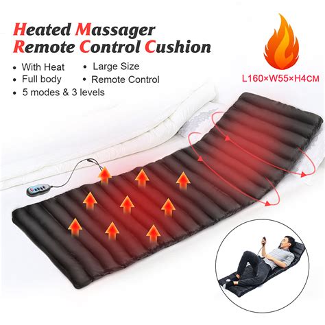 Body Massage Mattress Heated Massager With Remote Control Cushion