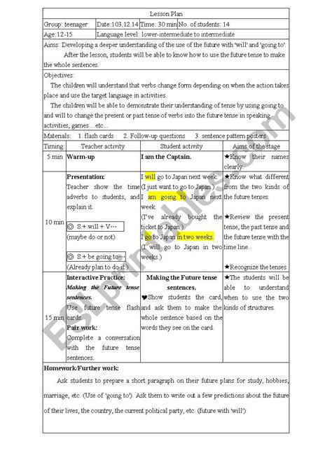 Advanced Esl Lesson Plans