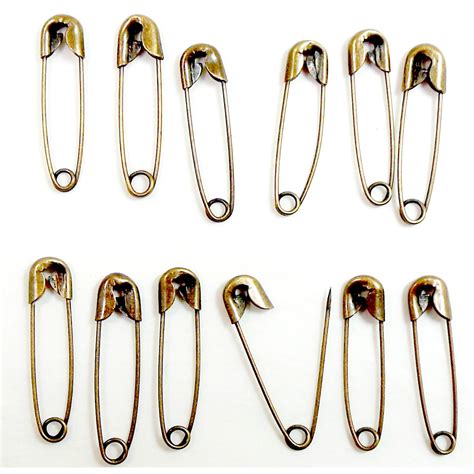 Safety Pin Charms Jewelry Supplies Antique Brass