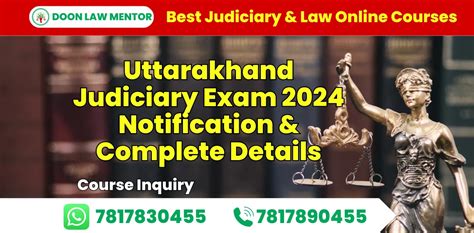 Uttarakhand Judiciary Exam 2024 Notification Complete Details Doon