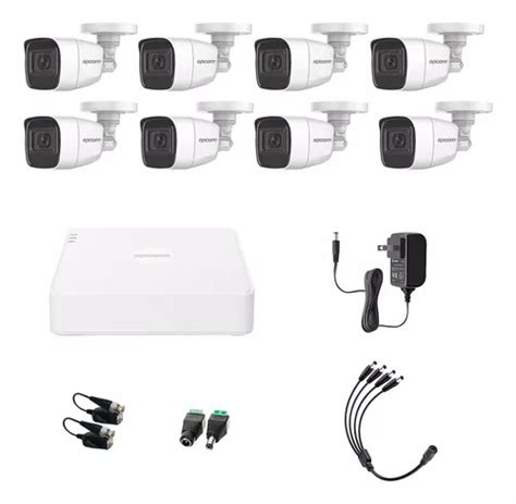 Epcom Kit 8 Camaras De Seguridad Metalicas Video Vigilancia Con