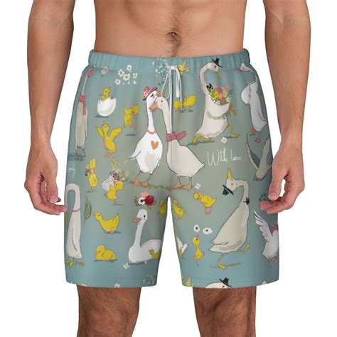 Balery Cute Farm Birds Mens Swim Trunks Swim Shorts For Men Quick Dry