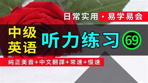 🎧【英語聽力迅速提高】中級日常英語聽力練習 69 美音版 高效英文學習方法 英語發音練習 英語聽力 英語初學者 英文短句