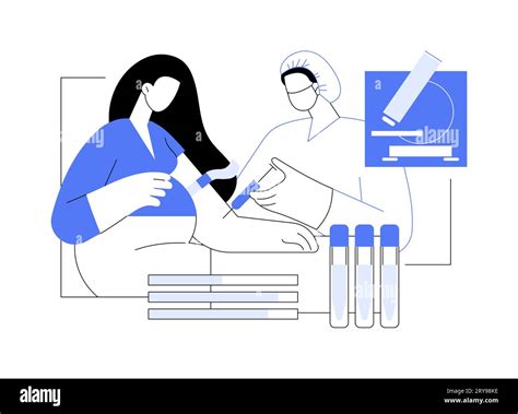Blood Pregnancy Test Abstract Concept Vector Illustration Stock Vector