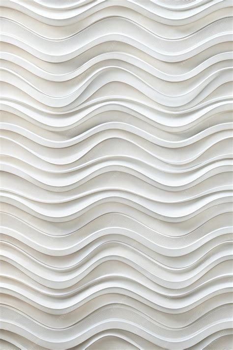 Abstract White Wave Pattern Background Premium Ai Generated Image